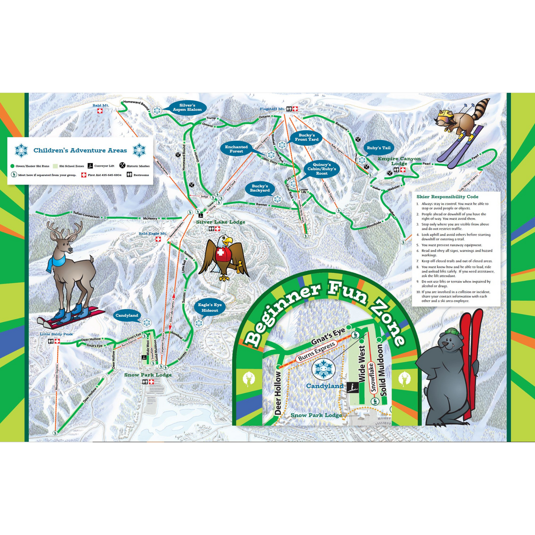 Deer Valley Custom Trail Map Enlargement