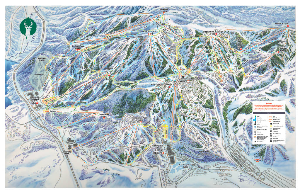 Deer Valley Trail Map Enlargement