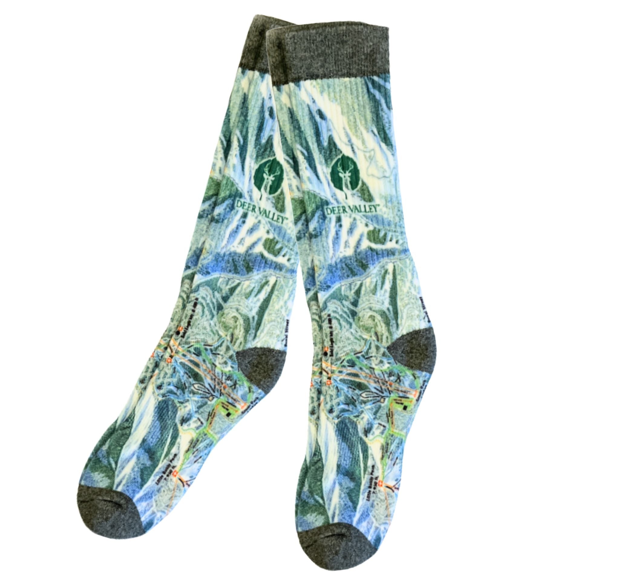 Deer Valley Trail Map Socks- 2025 Edition